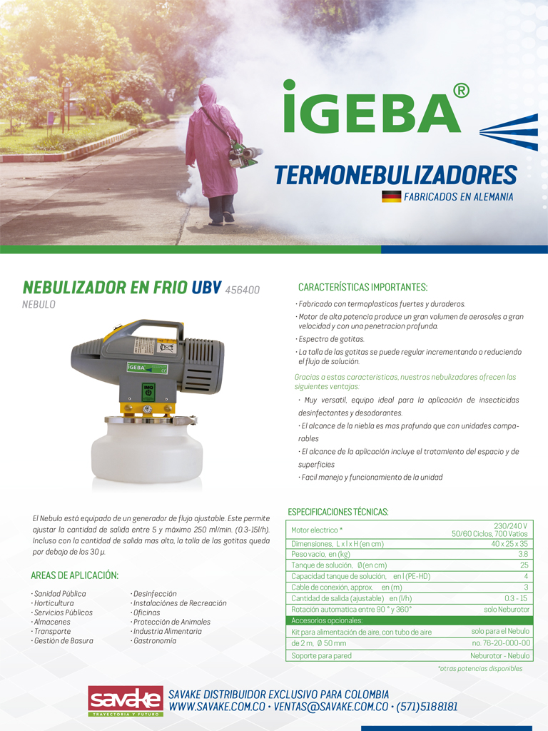 Igeba: Equipos de Nebulización | Savake Colombia